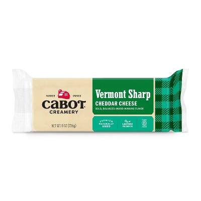 Cabot Creamery Vermont Sharp Cheddar Cheese - 8oz : Target