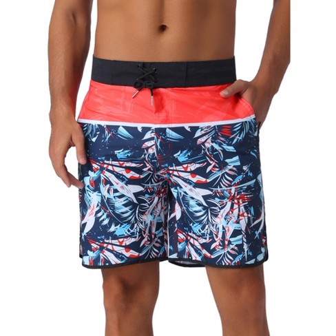 Inspire Chic Men's Tropical Vocation Elastic Waist Drawstring Hawaiian ...