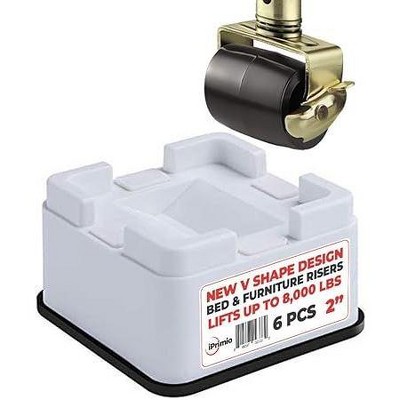 Iprimio 2 Inch Bed Risers-pack Of 6,white : Target