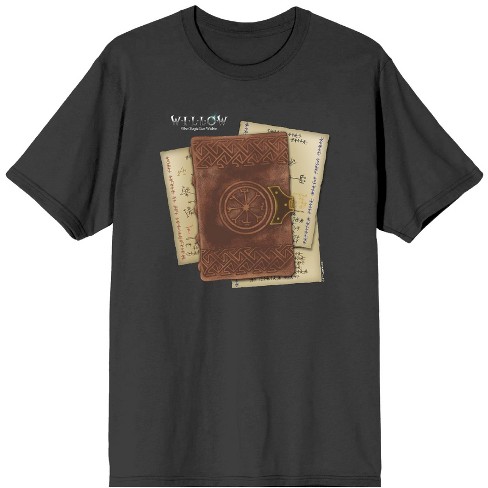 Willow Spellbook Men's Charcoal Crew Neck Short Sleeve Tee-xl : Target