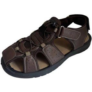 Mens Sandals Fisherman Closed Toe Hook and Loop Bungee Hiking Casual ...