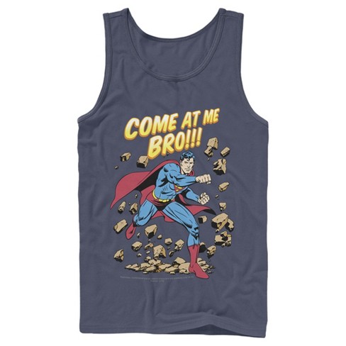 Men's Superman Come At Me Bro Tank Top - Navy Blue - Large : Target