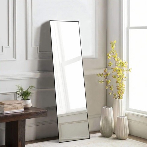 Full Length Mirror With Stand, 59"x16" Floor Mirror, Standing Full Body ...