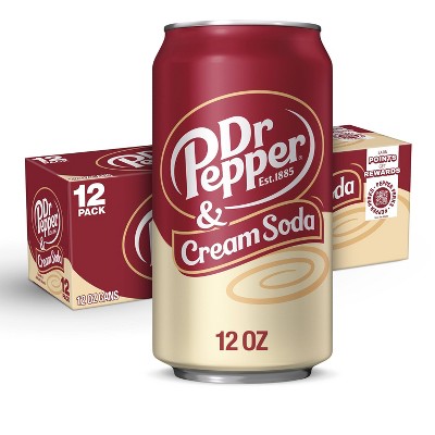Dr Pepper Cream Soda - 12pk/12 fl oz Cans : Target