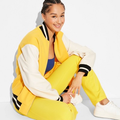 Women's Game Day Varsity Jacket - Wild Fable™ Yellow M : Target