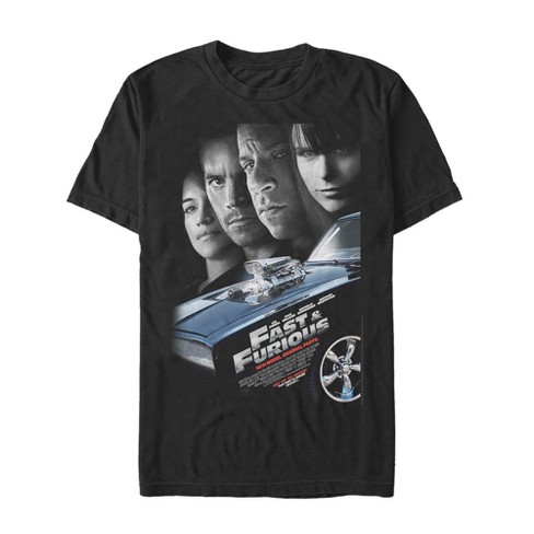 Men's Fast & Furious Character Poster T-shirt - Black - 4x Large : Target