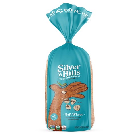 Silver Hills Bakery Organic Soft Wheat Sprouted Wheat Bread - 24oz : Target