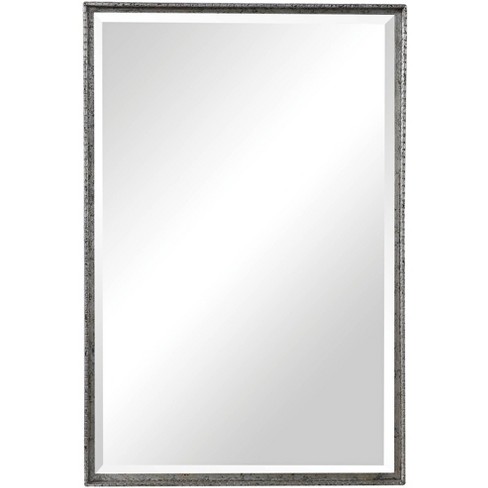 Uttermost Rectangular Vanity Accent Wall Mirror Industrial Beveled ...