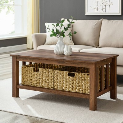 Richmond Coffee Table With Tapered Leg Walnut Finish - Winsome : Target