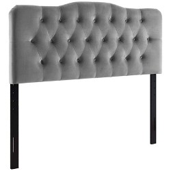 Sovereign Queen Diamond Tufted Performance Velvet Headboard - Modway ...