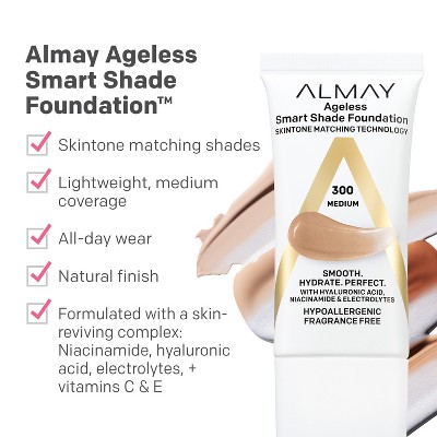 Almay Smart Shade Ageless Foundation - 700 Spice - 1 Fl Oz : Target