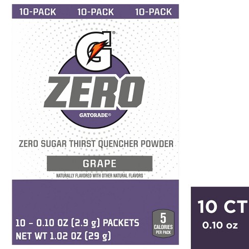 G Zero Grape Sport Mix - 10pk/0.084oz Pouches : Target