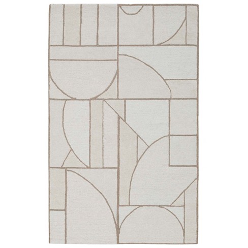 Obeetee Mid-century Epure Hand Made Indoor Area Rug - 3'x5' Natural ...