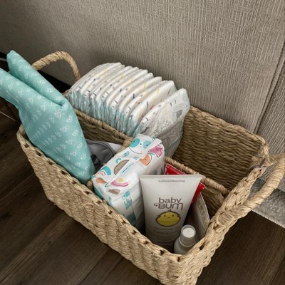 Woven Diaper Caddy With Dividers - Cloud Island™ Natural Woven : Target