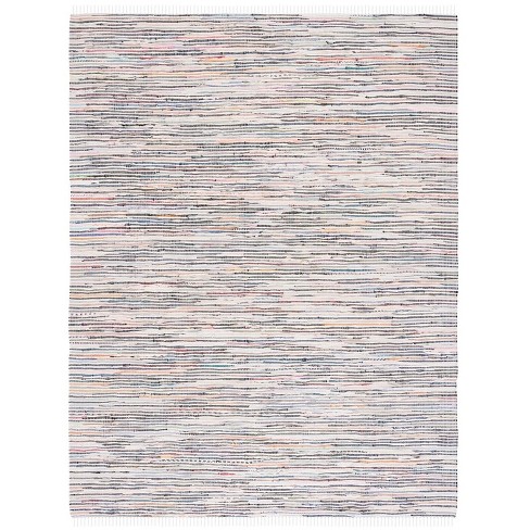 Rag Rug Rar125 Hand Woven Indoor Area Rug - Ivory/multi - 8'9"x11'9 ...