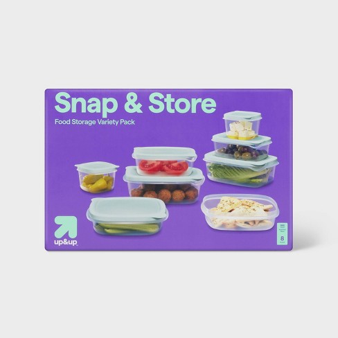 Snap & Store Variety Pack Food Storage Containers - 16pc/8ct - Up&up ...