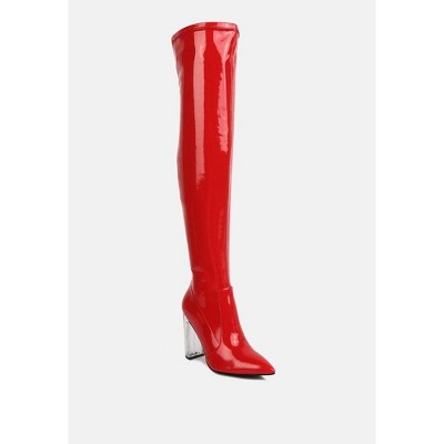 Noire Thigh High Long Boots In Patent Pu : Target