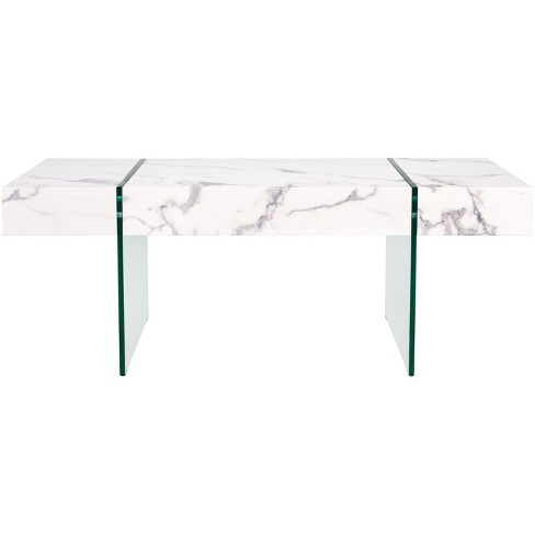 Jacob Coffee Table - White/clear - Safavieh : Target