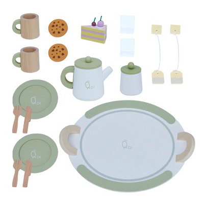 Teamson Kids Little Chef Frankfurt 20-pc. Wooden Play Kitchen Tea Party ...