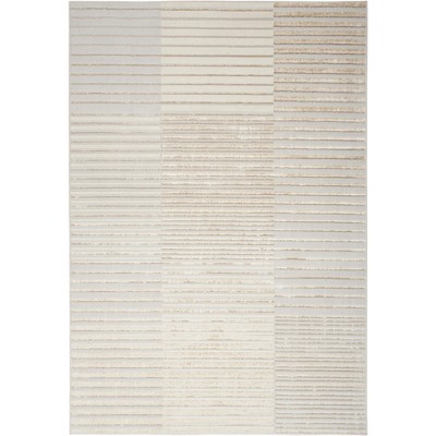 Inspire Me! Home Décor Brushstrokes Modern Block Indoor Area Rug Beige ...