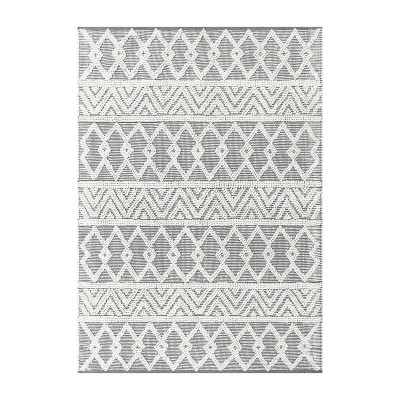 Merrick Lane 5' X 7' Indoor/outdoor Handwoven Diamond Patterned Area ...
