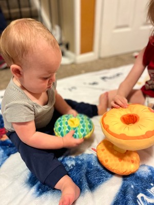 Melissa & Doug Multi-sensory Pineapple Soft Stacker Infant Toy : Target