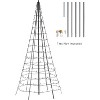 Twinkly 19.7 Foot Aluminum Interlocking Pole Set With Ground Stakes ...
