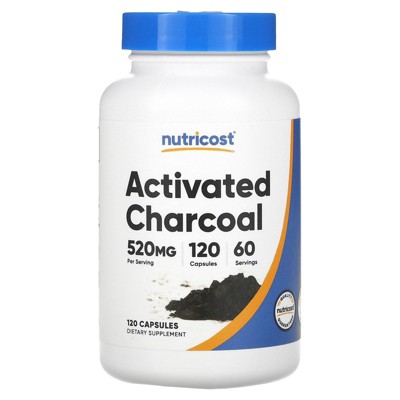 Nutricost Activated Charcoal, 520 mg, 120 Capsules (260 mg per Capsule ...