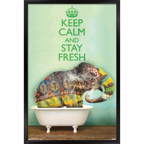 Trends International Keep Calm And Stay Fresh Framed Wall Poster Prints ...