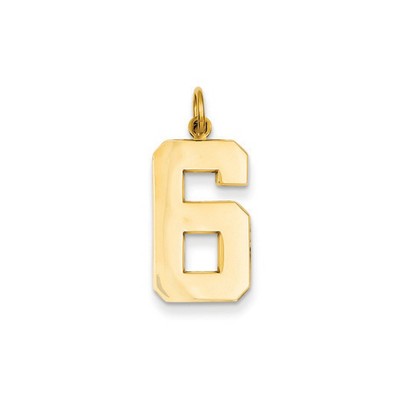 Black Bow Jewelry 14k Yellow Gold, Athletic Collection, Large Polished ...