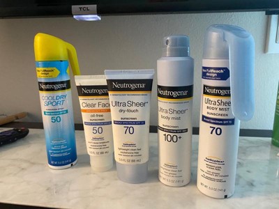 Neutrogena Ultra Sheer Sunscreen Spray - Spf 70 - 5oz : Target