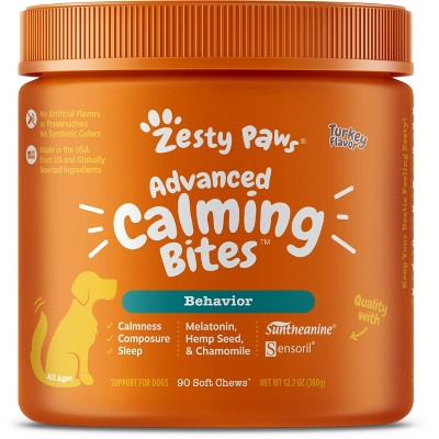 Zesty Paws Advanced Behavior Calming Soft Chews For Dogs - Turkey ...
