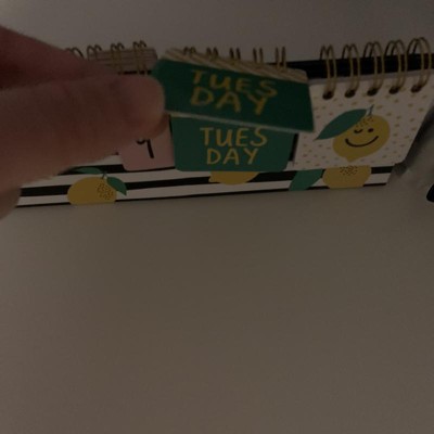 Paper Junkie Lemon Perpetual Flip Calendar For Office Desktop ...