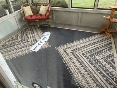 Nuloom Landry Aztec Indoor/outdoor Area Rug 2' X 3' In Charcoal : Target