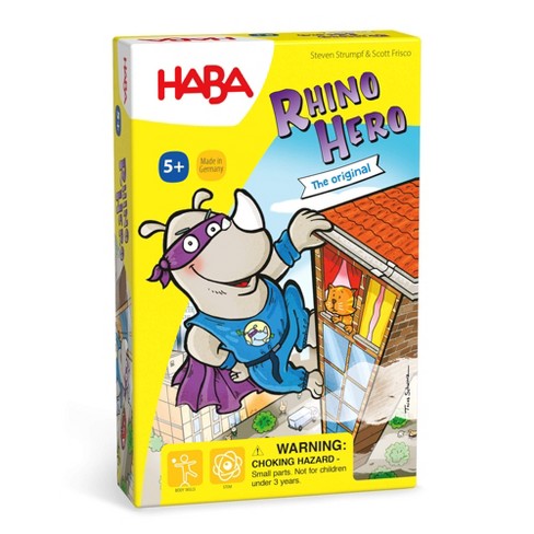 Haba Rhino Hero A Heroic Stacking Card Game For Ages 5 And Up - Triple ...