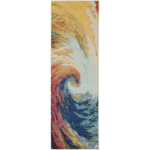 Nourison Celestial Ces07 Indoor Area Rug - Wave 2' X 6' : Target