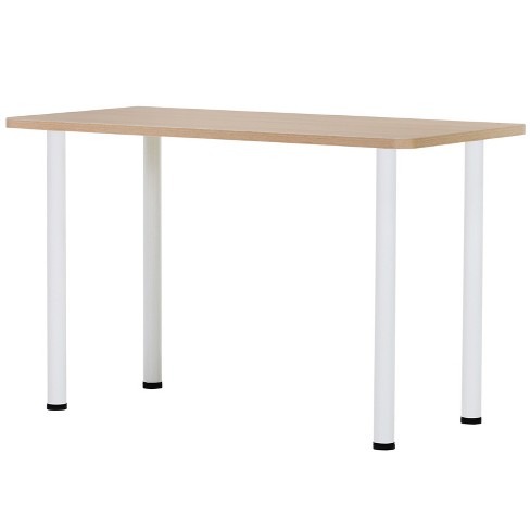 Homcom Modern Dining Table Office Working Desk Wood Top With Stainless ...