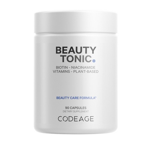 Codeage Beauty Tonic, Biotin, Vitamin C & E, Vegan Collagen Builder ...