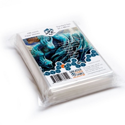 100 Standard Size Clear Protective Card Sleeves - 63 X 88mm : Target