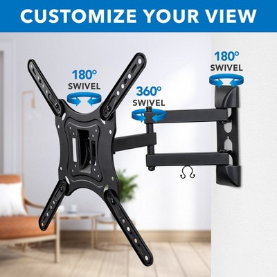 Mount-It! Full Motion TV Wall Mount Monitor Wall Bracket with Swivel ...