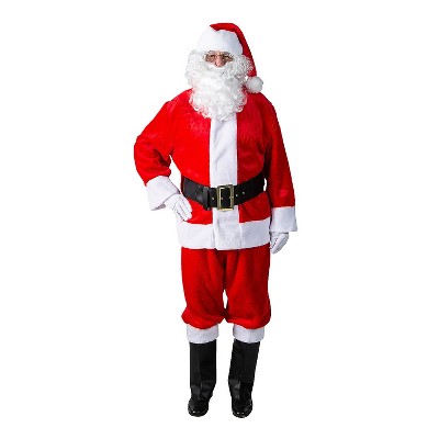 Halco Mens Plush Santa Suit Costume Red : Target