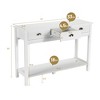Costway Console Table With 3 Drawers Bottom Shelf Sofa Side Table ...