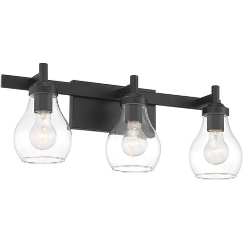 Possini Euro Design Danvers Modern Wall Light Black Hardwire 22 1/2" 3 ...