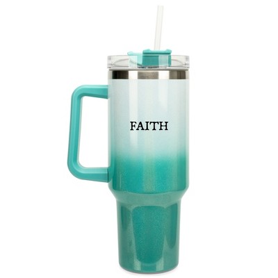 100 North Faith In Him Blessed Wrap-around 40 Oz. Stainless Steel Water ...