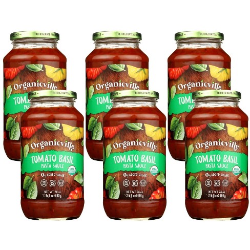Organicville Tomato Basil Pasta Sauce - Case Of 6/24 Oz : Target