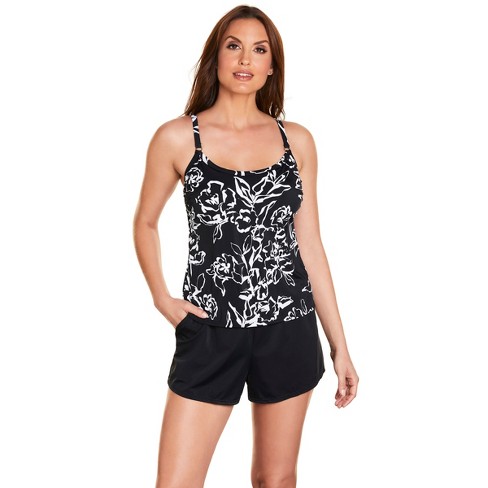 Women's Trimshaper Farrah Swim Romper : Target