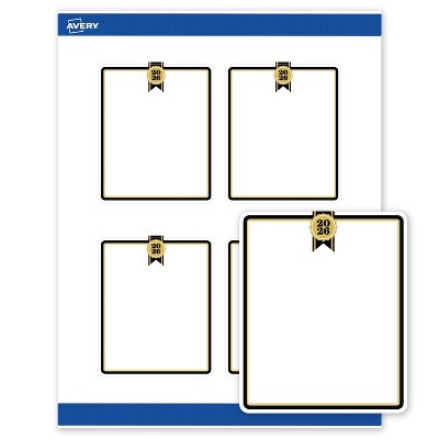 Avery® Matte 4" x 3-1/3" Labels, Black & White Seal, 80ct : Target