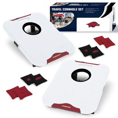 Ncaa Arkansas Razorbacks All-weather Travel Cornhole Set : Target