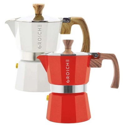 Pack of 2: GROSCHE MILANO Stovetop Espresso Maker, Moka Pot, 3 Espresso ...