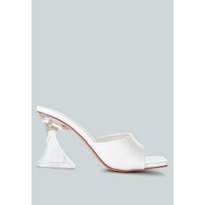 London Rag Womens Sweet16 Clear Spool Heel Sandals 10 : Target